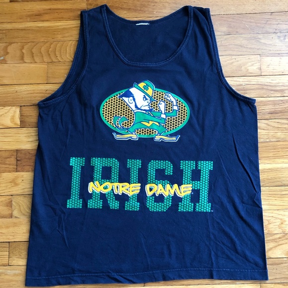 Vintage | Shirts | Vintage Notre Dame Irish Tank Top Shirt | Poshmark